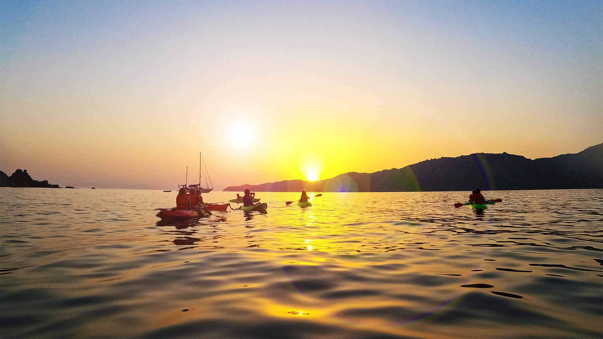 Kayak at Villasimius and enjoy the sunset’s magic!